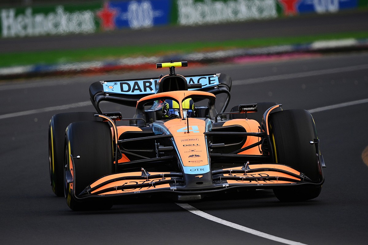 F1: Norris surpreende e lidera treino antes de quali na Austrália