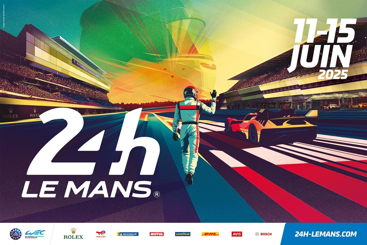 Le Mans | Spicca la sagoma della Ferrari nel poster del 2025