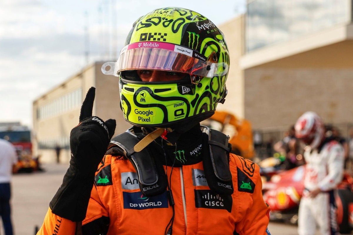 Norris on rare engineer message before Austin pole: "A little kick ...