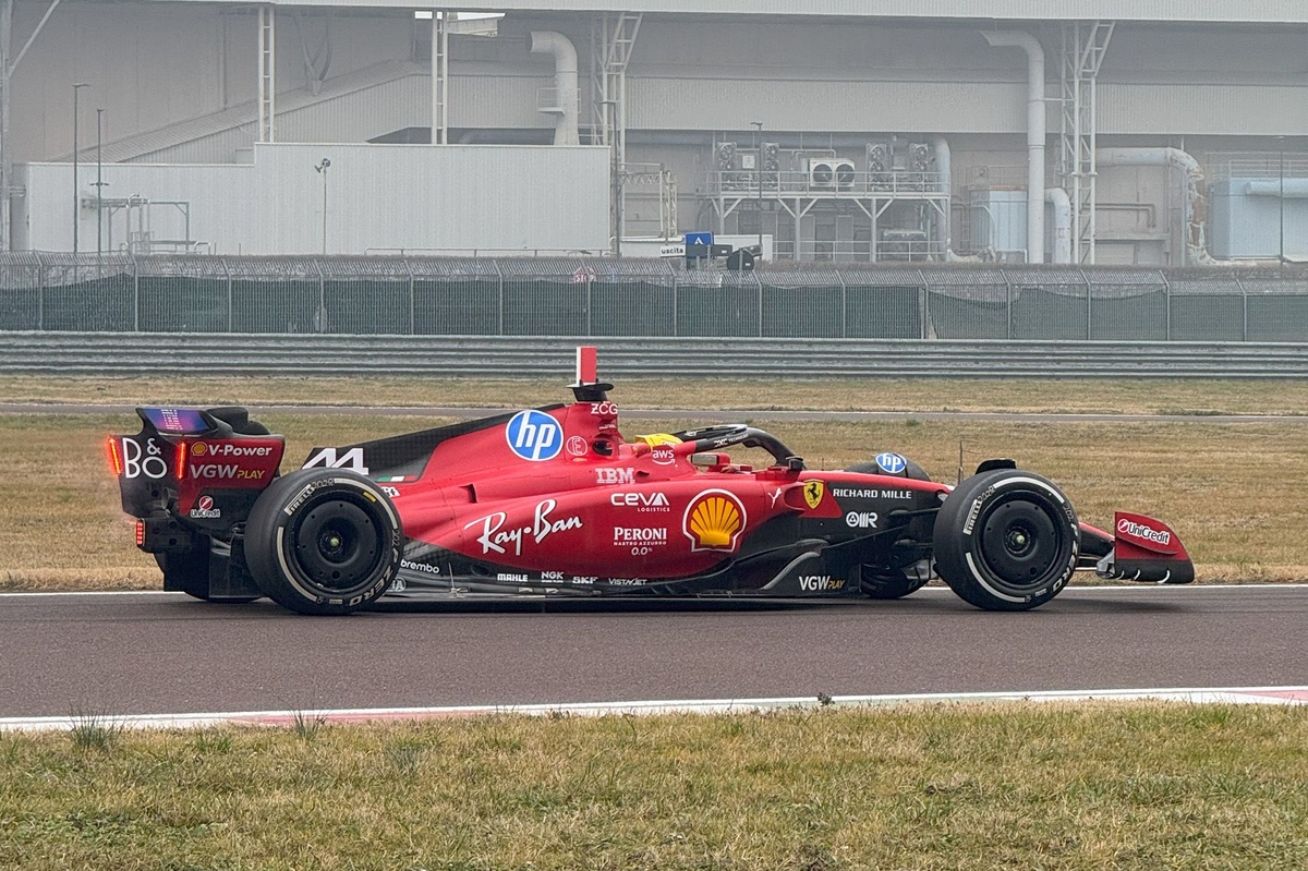 Hamilton en Ferrari: todas las fotos del test en Fiorano