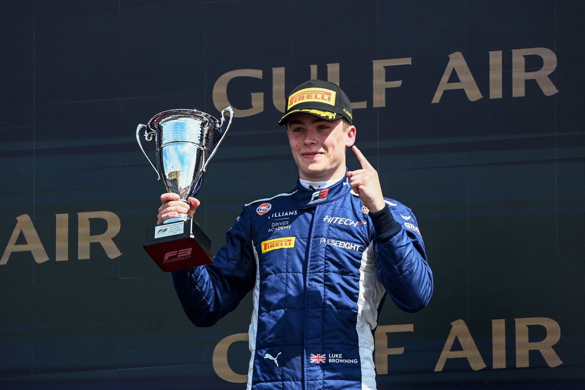 F3 Bahrain: Williams junior Browning takes maiden win in feature race