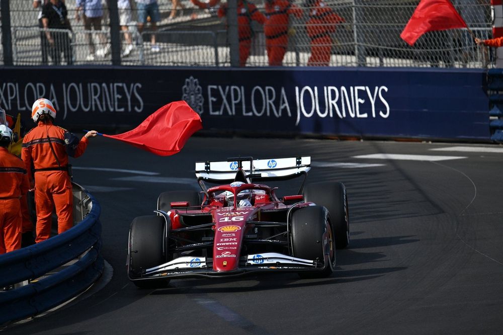 F1 Monaco GP: Leclerc tops disrupted FP2 after two red flags