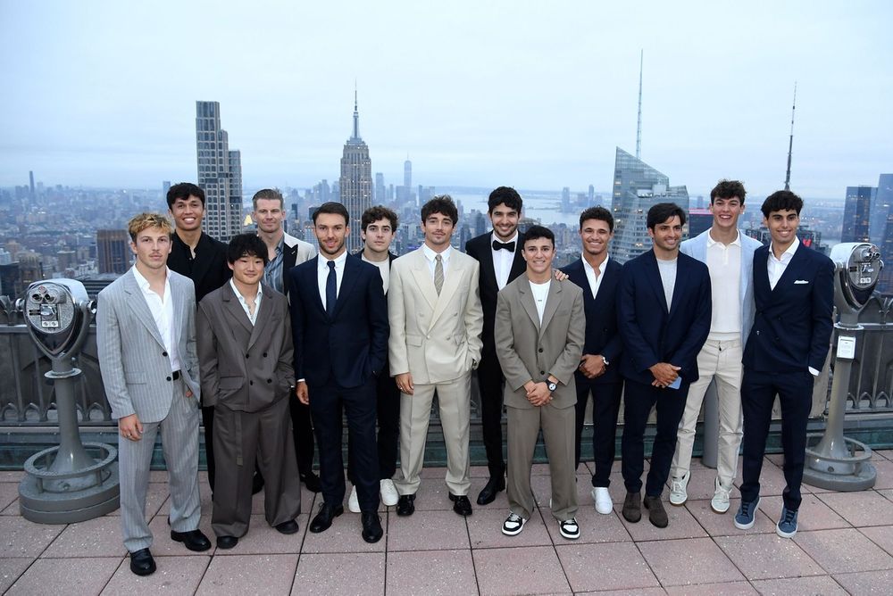 Fashion expert steps in after F1 stars stall on red carpet at movie ...