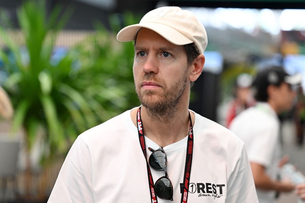 Why is Sebastian Vettel at the 2025 Brazil Grand Prix?