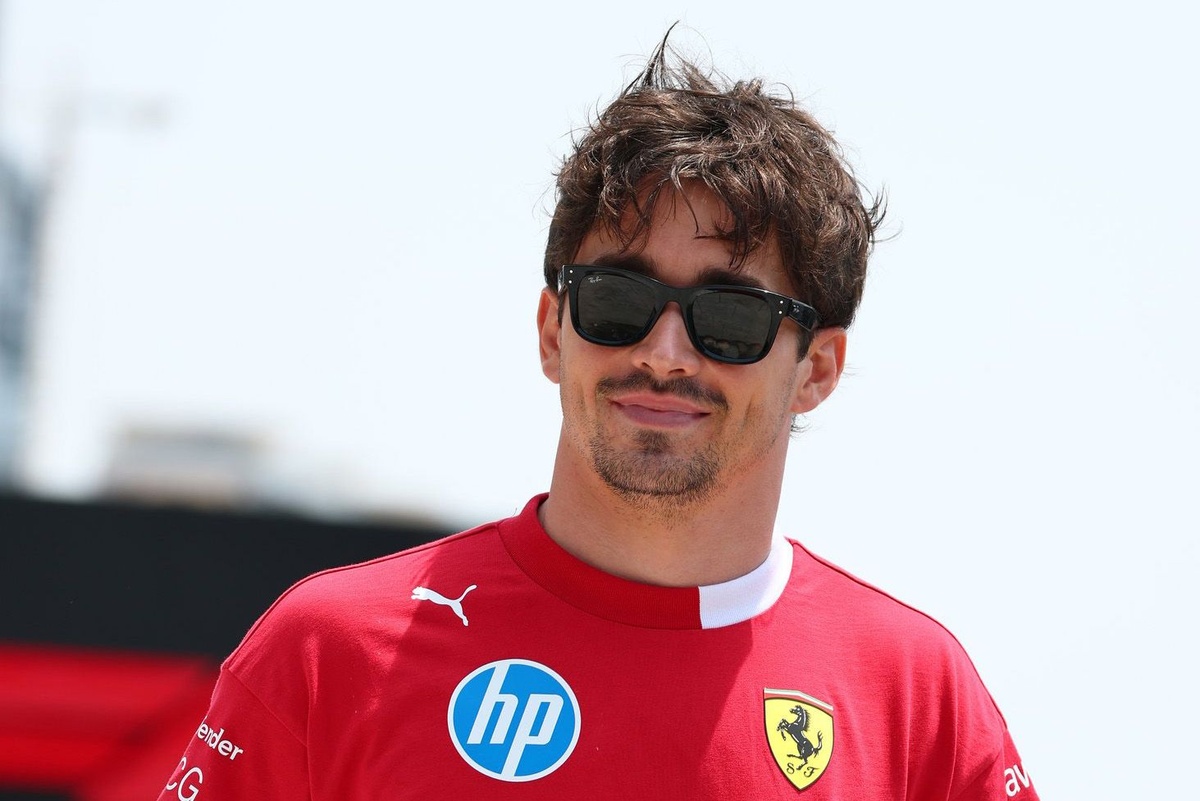 Charles Leclerc turns heads in custom built Ferrari as he arrives at Imola