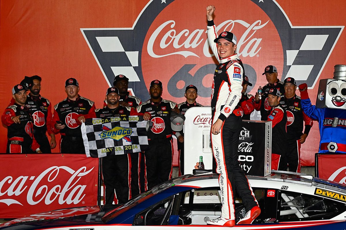 NASCAR: Christopher Bell gana una Coke 600 acortada por la lluvia