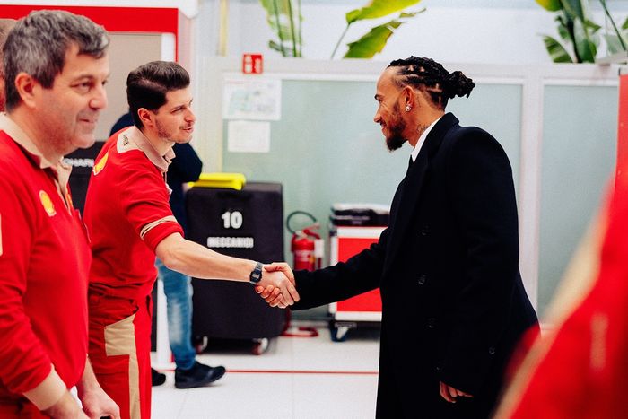 Hidden details in Lewis Hamilton's Ferrari factory visit photo