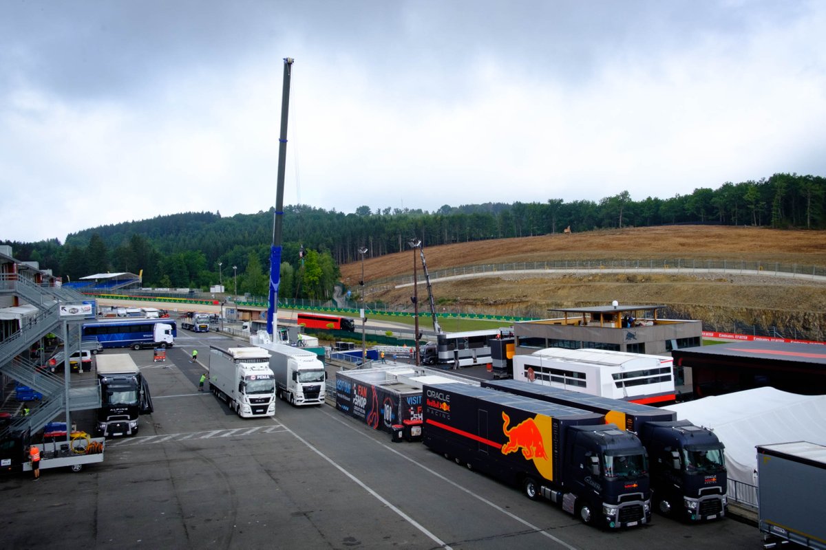 Foto's: F1-circus arriveert op Spa-Francorchamps