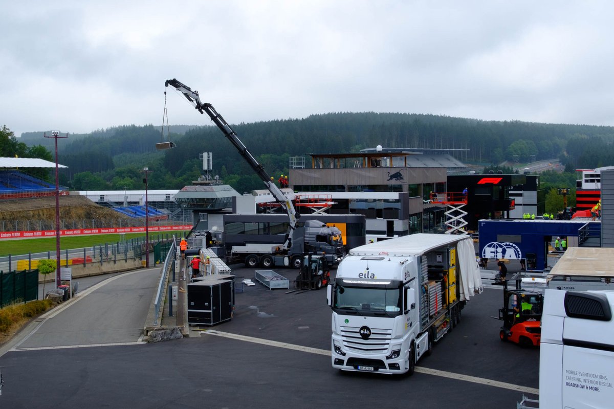 Foto's: F1-circus arriveert op Spa-Francorchamps