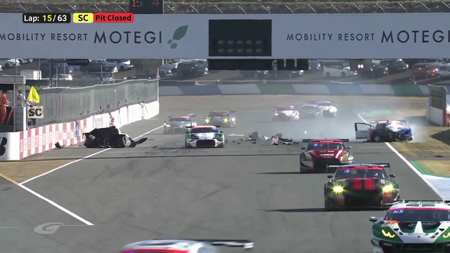 Crazy Accident Under the Safety Car at Motegi - Super GT Videos ...