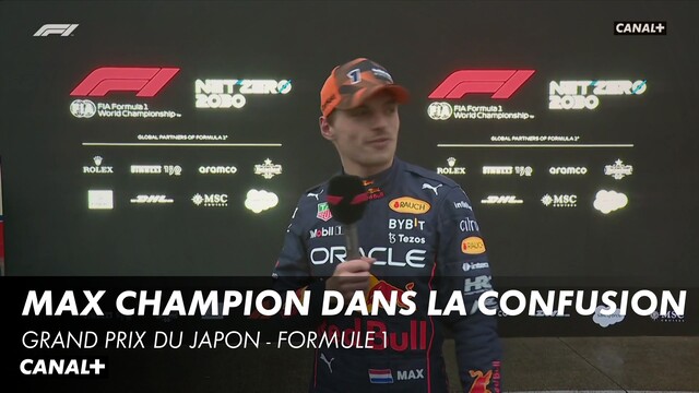 Max Verstappen apprend qu'il est Champion du monde en interview ...