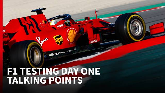 F1 testing day one: Ferrari strikes first in Spain - Formula 1 Videos