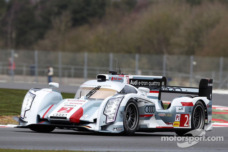 Audi at Silverstone on second and third rows of the grid