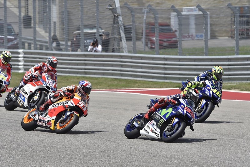 Yamaha's Lorenzo slowed by braking issue in Austin MotoGP race