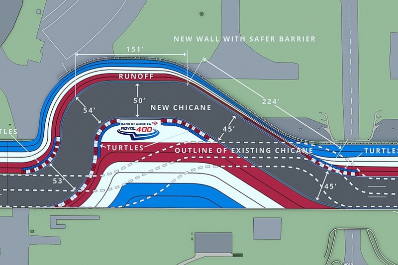 Charlotte Roval redesigns chicane to boost NASCAR Cup overtaking