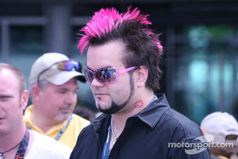 Lead singer of band SALIVA, Josey Scott at Indy 500 - IndyCar Photos
