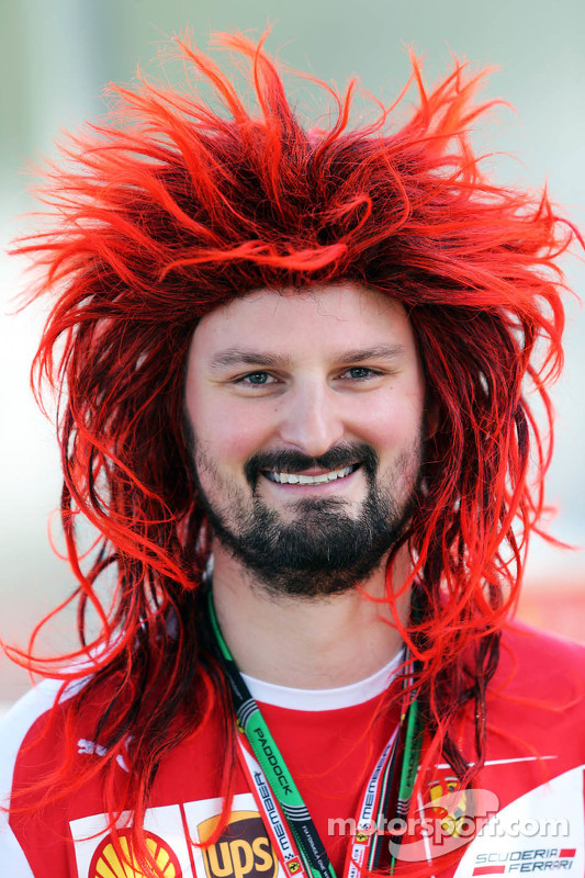 A Ferrari fan at Australian GP